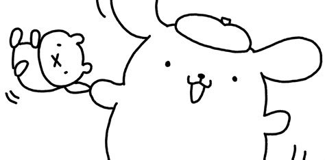 산리오 색칠도안 몽키치 무지개캔버스 색칠공부 무료도안