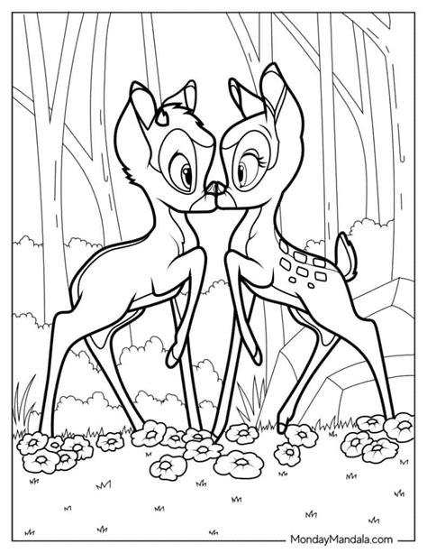 Disney Bambi And Faline Coloring Pages 2025