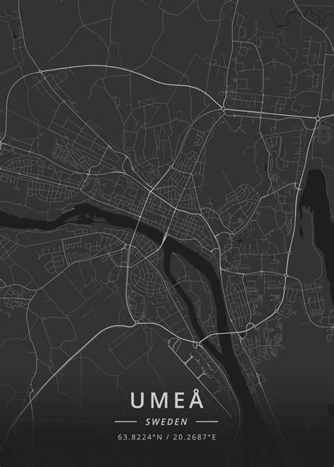 Umea Sweden City Map Poster