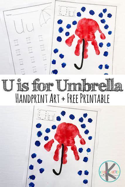 ☔ U Is For Umbrella Handprint Craft With Free Letter U Worksheets