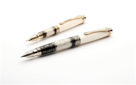 Premium Photo Elegance In Writing Luxury Pen Set On White Background