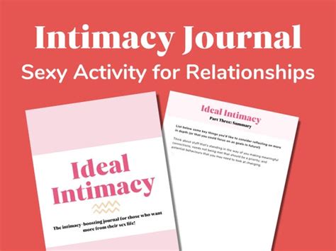 Intimacy Journal Sex Journal Sex Therapy Sex Questions Etsy