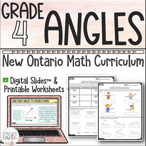 Grade 4 Angles Ontario Math Staceys Circle