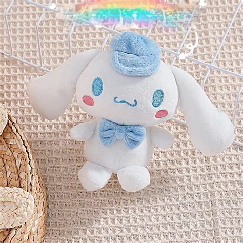 Kawaii Sanrio Brinquedo De Pelúcia Cinnamoroll Plushies Chaveiro Fofo