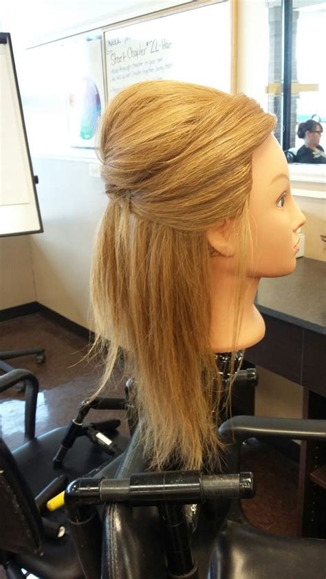 Pin By Brenda Macdonald On Hair Style Bump Hairstyles Half Updo Bun