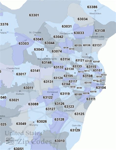Map Of St Louis County With Zip Codes Sema Data Co Op