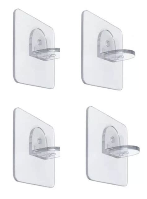 Kit De 4 Soportes De Estante Adhesivos Armario Cocina Baño Hogar Cocina