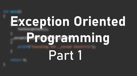Abusing Exceptions For Code Execution Part 1
