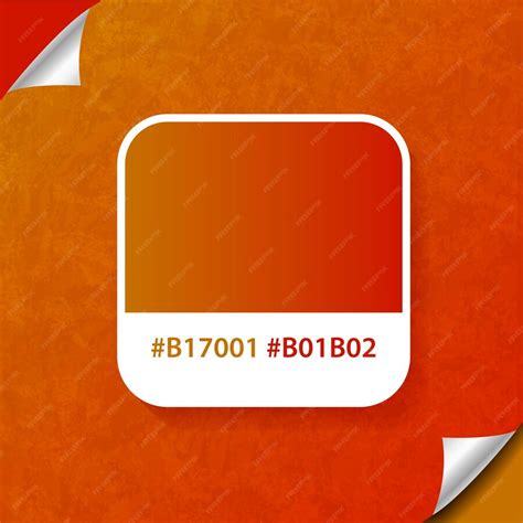 Premium Vector Orange Gradient Color Palette Background With Hex