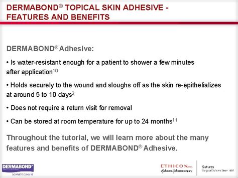Month 20 Topical Skin Adhesives Dermabond Topical Skin