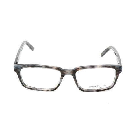 Mens Theodore Optical Frames Marble Gray Salvatore Ferragamo