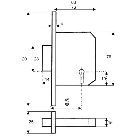 Willenhall Locks M5 5 Lever Deadlock 64mm Pb Mk Boxed