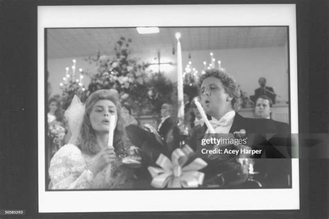 Actor John Voldstad W Wife Kellye Fowler Blowing Out Candles During