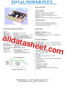 TPS-100 Datasheet(PDF) - Total Power International