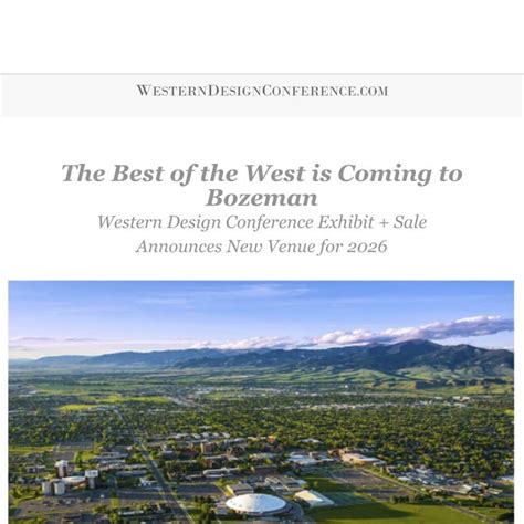 Western Design Conference Bozeman Mt