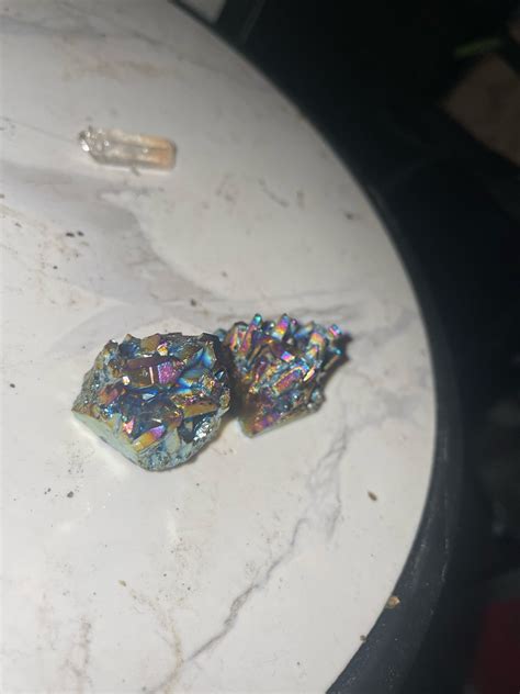 Does Anyone Know What Type Of Crystal This Is Its Rainbow And Has Clusters R