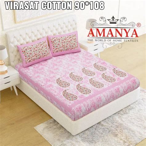 Pink Double Bed Sheet Set Pattern Floral Print At ₹ 525set In Asansol