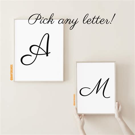 Initial Calligraphy A4 Glossy Print