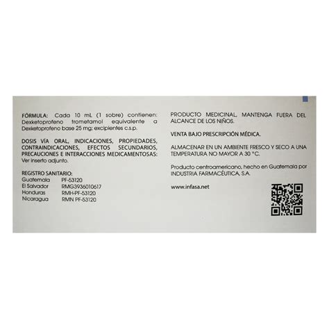 Dextrium 25mg10ml X 10 Sobres Bebibles Siman El Salvador