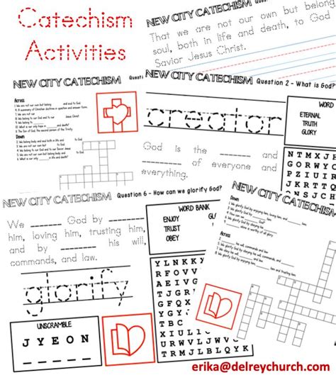 Activities New City Catechism New City Catechism Catechism