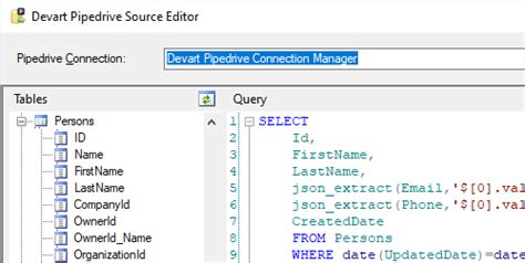 Connect To Pipedrive Using Ssis Components For Optimizing Etl
