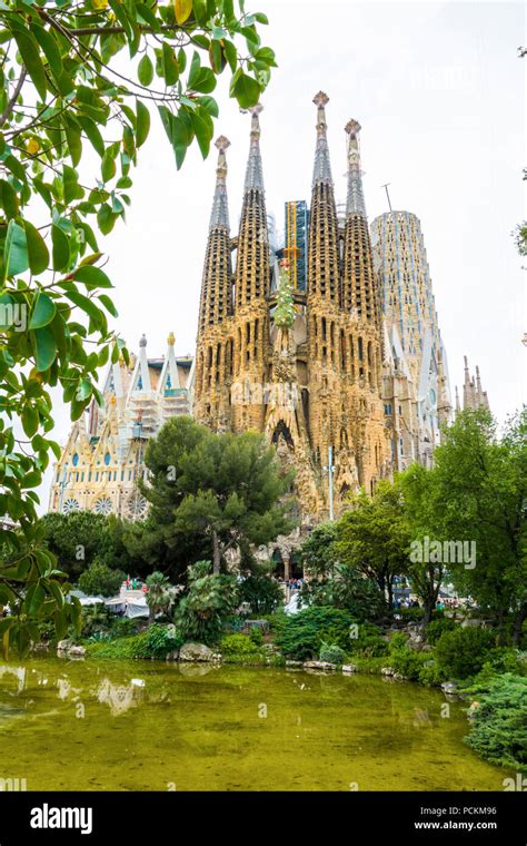 The Basilica I Temple Expiatori De La Sagrada Família Is A Large