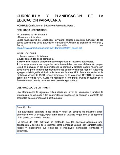 Vanessa Gaate Semana 3 CurrÍculum Y PlanificaciÓn De La EducaciÓn