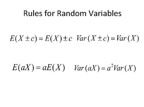 rules for random variables eq what is the