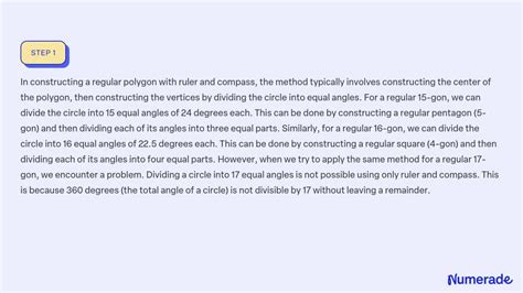 Solved The Regular 15 Gon And 16 Gon Can Be Constructed With Ruler And Compass So The Next