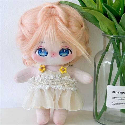 Boneca De Algodão Original De 20cm Brinquedo De Pelúcia Com Cabelo