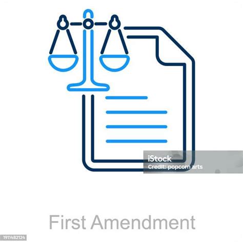 First Amendment And Law Icon Concept Stock Illustration Download
