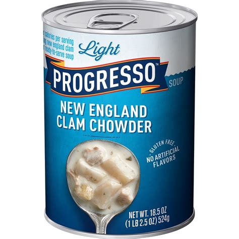 Progresso Light New England Clam Chowder Soup Low Fat Gluten Free 18 5