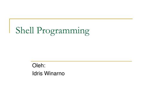 Ppt Shell Programming Powerpoint Presentation Free Download Id 2783124