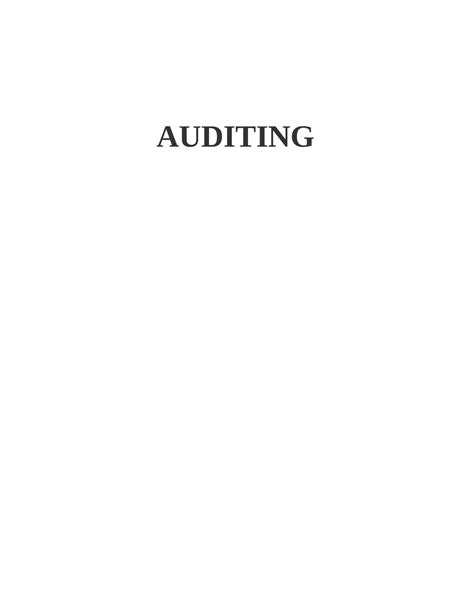 Auditing Assignment Inventory Ppe Asa 701 Analysis