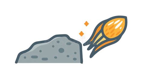 Ground Meteorite Impact Cosmic Object Hitting Earth Vector Design Generative Ai Stock Vector