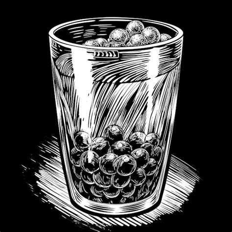 A Glass Filled With Small Round Objects Premium Ai Generated Vector
