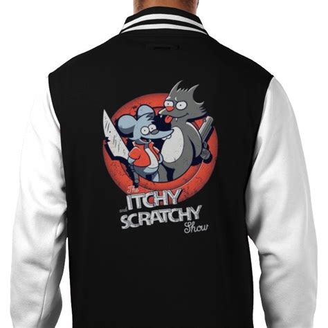 The Simpsons The Itchy And Scratchy Show Varsity Jacket Awesome Bits
