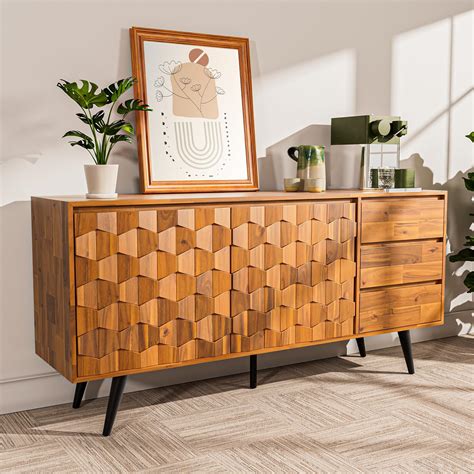 Pemberly Row 63 X 18 Mid Century Wood And Marble Top