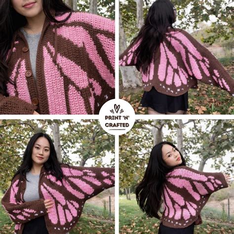 Monarch Butterfly Crochet Pattern Pdf Oversized Winged Sweater