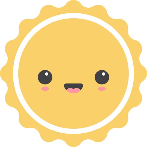 Cartoon Sun Icon With Facial Expression 22095748 Png