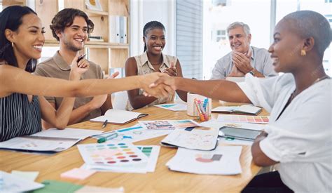 Premium Photo Creative Business People Handshake In A Meeting For