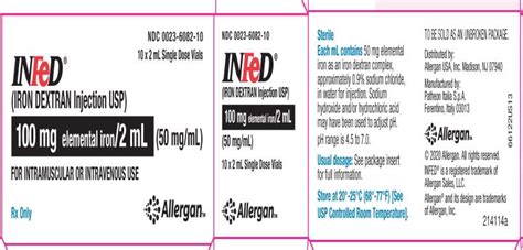 Infed Package Insert Prescribing Information