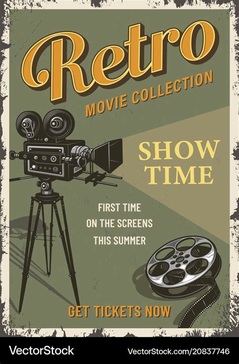Cinema Film Festival Poster Template Royalty Free Vector