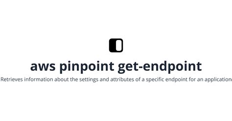 Aws Pinpoint Get Endpoint Fig