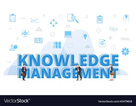 Knowledge Management Concept With Big Words Vector Image