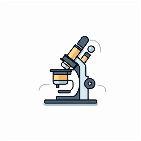 Premium Vector Simple Microscope Vector Illustration In Flat Style