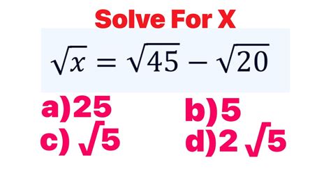 A Nice Radical Problem Square Root X Youtube
