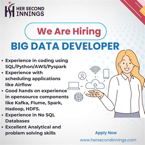 Her Second Innings On Linkedin We Are Hiring Big Data Developer Exp