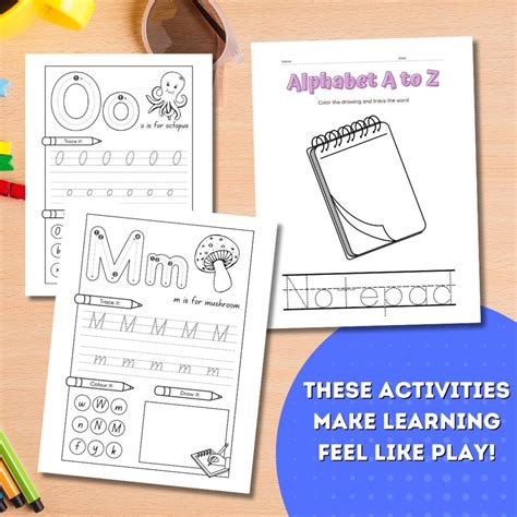 50 Abc Homeschool Worksheets Bundle Alphabet Workbook Homeschool
