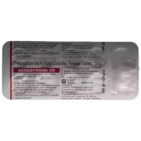 Regestrone Cr 10 Tablet Uses Price Dosage Side Effects Substitute